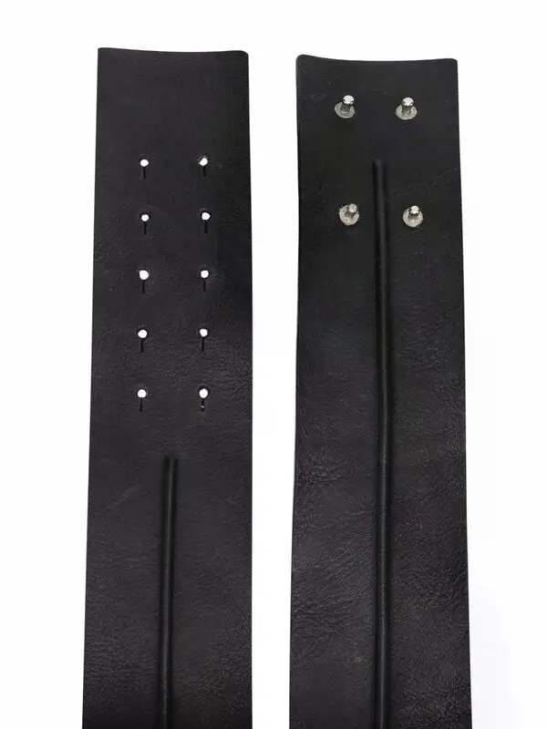 Gianfranco Ferre Leather Push-lock Belt - Black