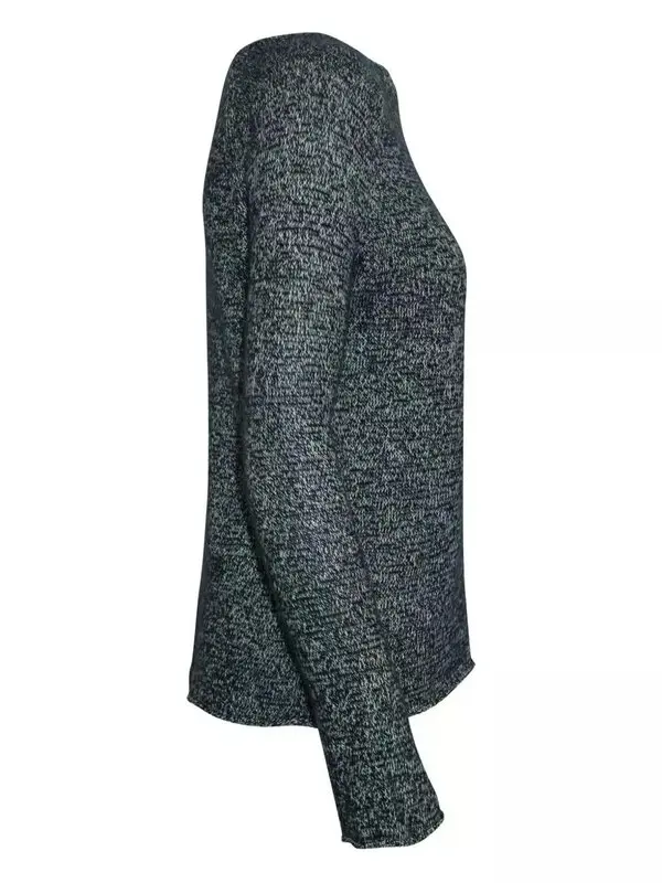 Theory Linen Cashmere Blend Speckled Knit Sweater