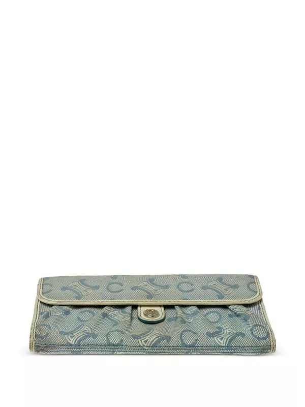 Celine Macadam-pattern Denim Wallet
