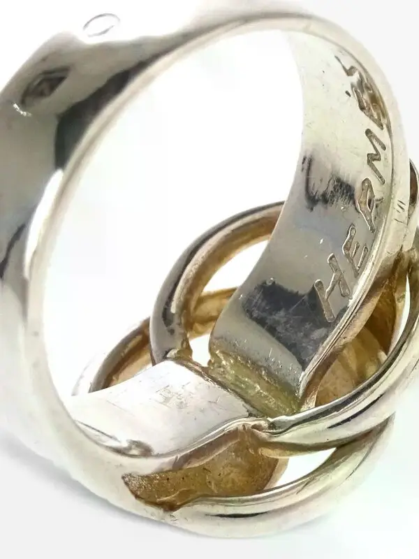 Hermès Polished Finish Deux Anneaux Motif Ring