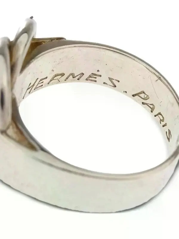 Hermès Polished Finish Deux Anneaux Motif Ring