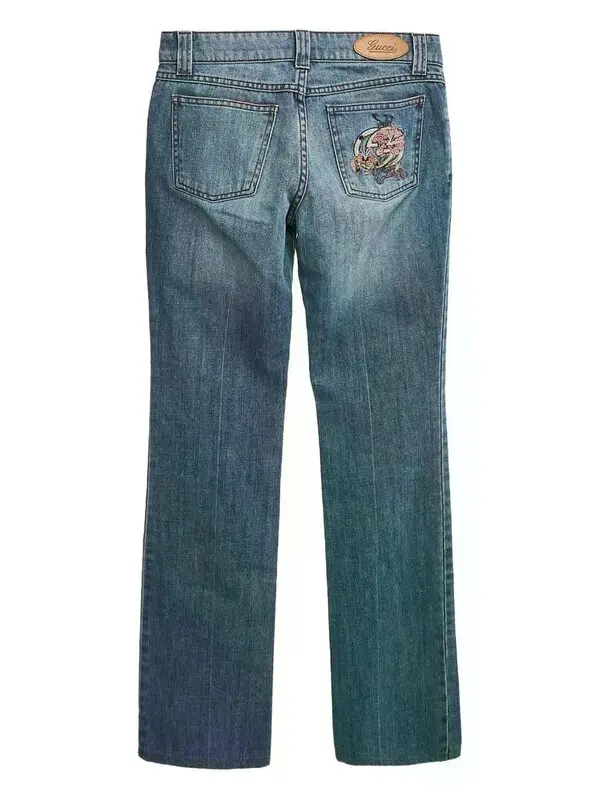Gucci Circa 2006 Embroidered Jeans