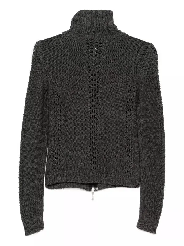 Versace Zip-up Knitted Jacket