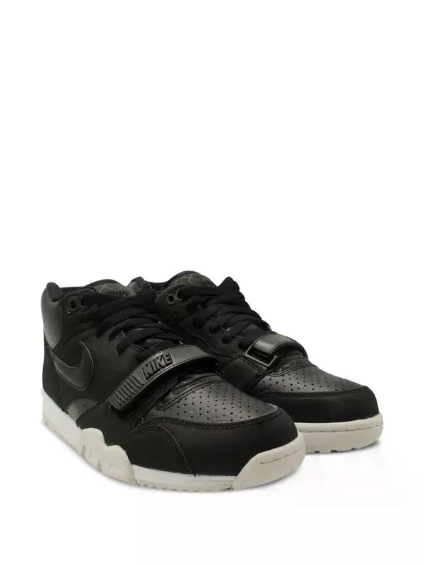 Nike Air Trainer 1 Leather Strap Sneakers - Black