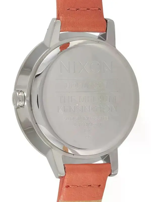Nixon Kensington 32mm Stainless Steel Quartz Watch With Leather Strap - Grey
