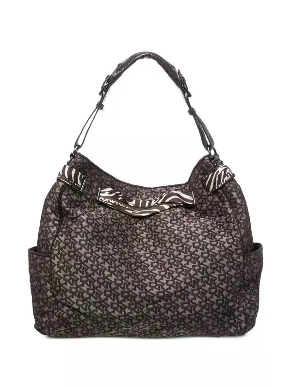 Dkny Monogram Shoulder Bag With Detachable Scarf