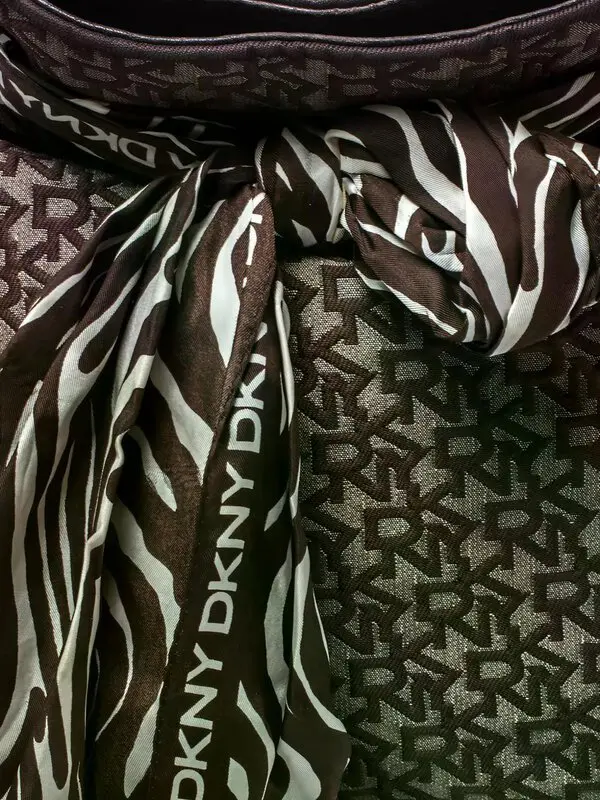 Dkny Monogram Shoulder Bag With Detachable Scarf