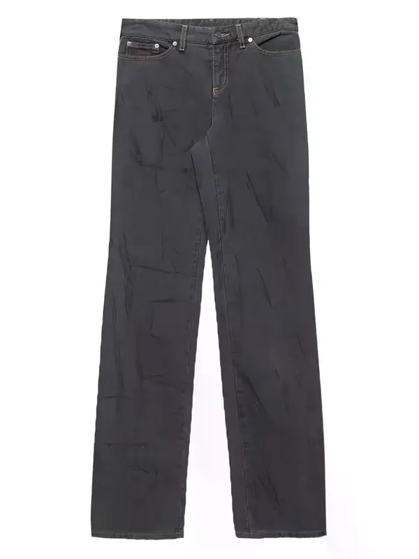 Alexander McQueen Logo Embroidered Cotton Jeans