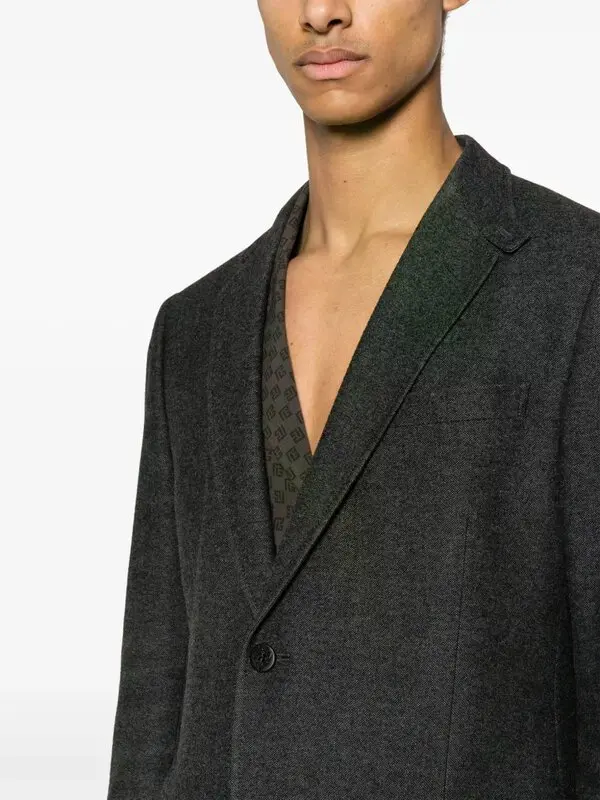 Gucci 2000s Elbow-patch Notched Lapels Blazer