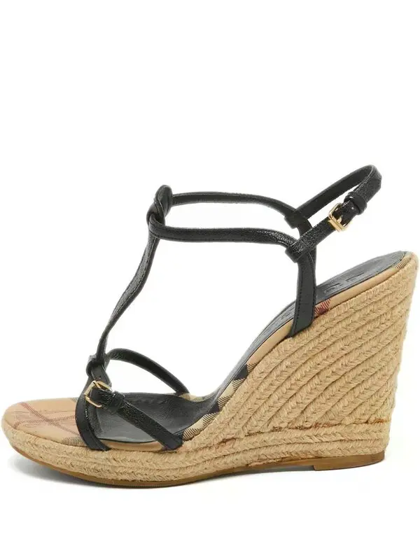 Burberry 110mm Strappy Wedge Sandals