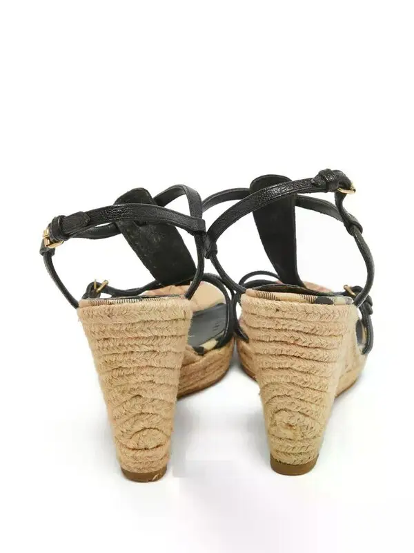 Burberry 110mm Strappy Wedge Sandals