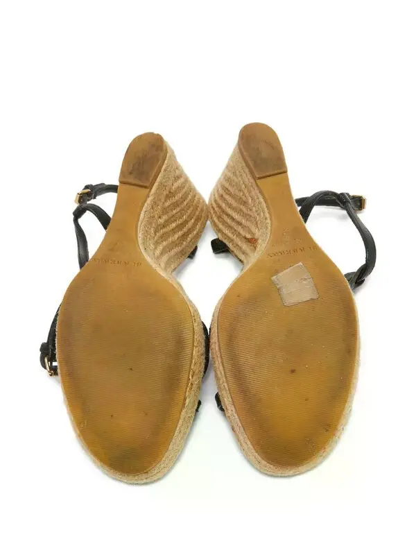 Burberry 110mm Strappy Wedge Sandals