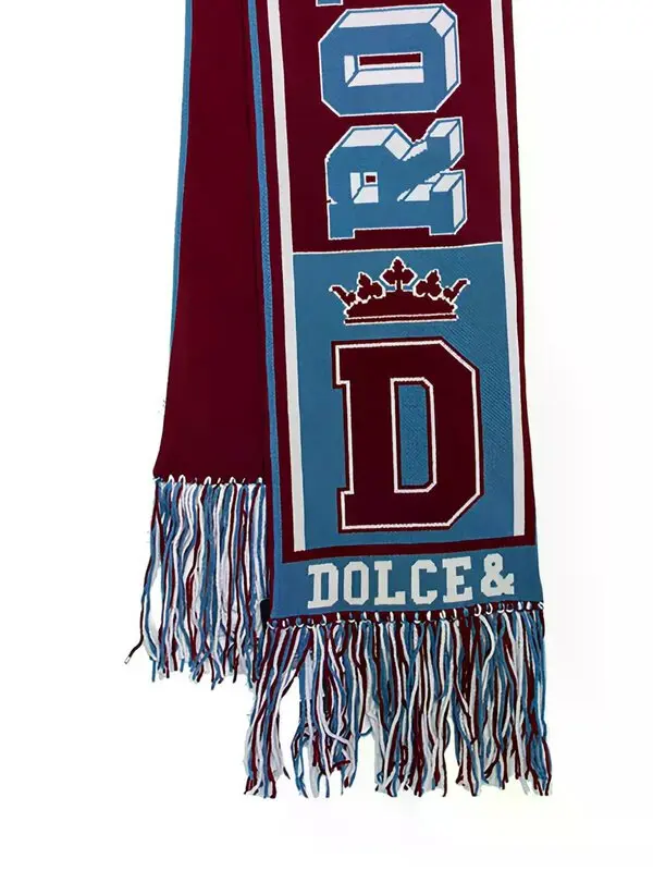 Dolce & Gabbana Patterned-intarsia Cashmere Scarf