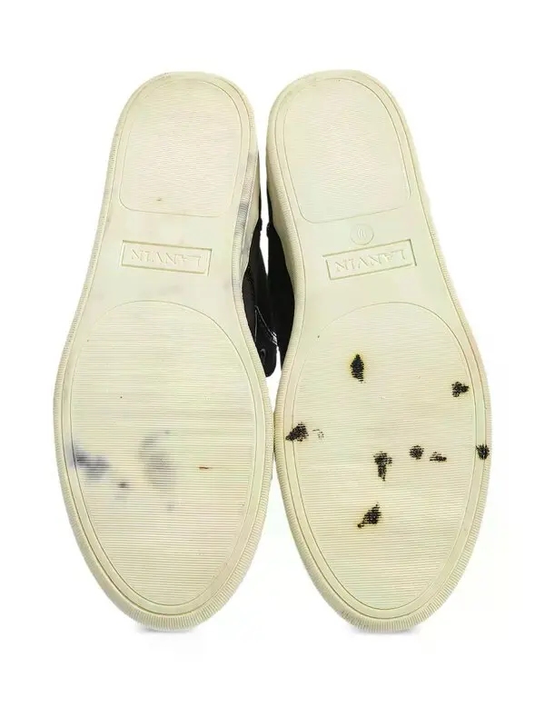 LANVIN High Top Panelled Lace Up Sneakers