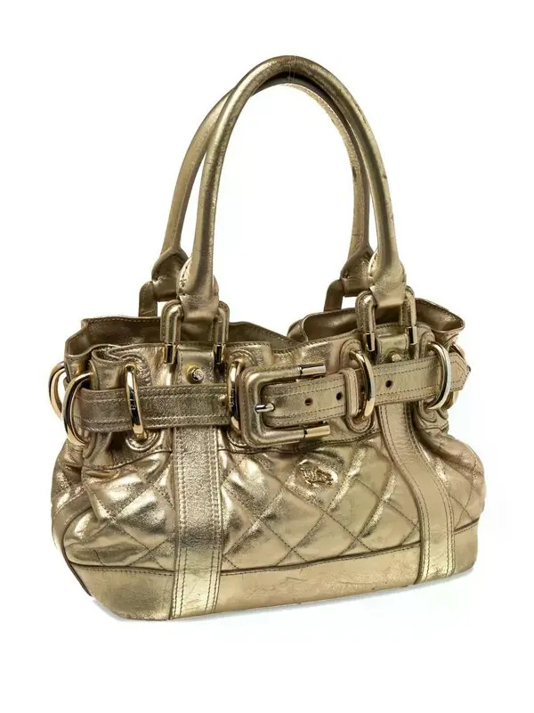 Burberry Beaton Quilted Leather Tote Bag - Gold