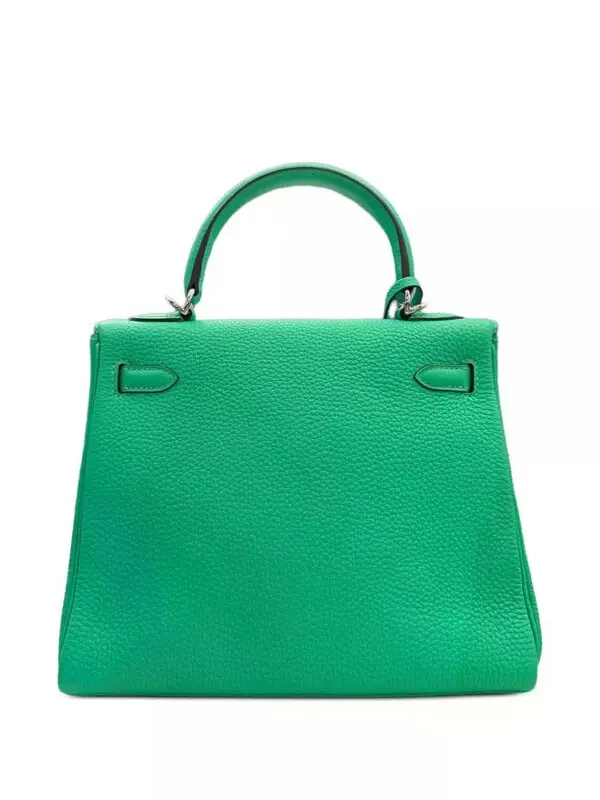Hermès Kelly 25 Retourne Togo Palladium-hardware Handbag - Green