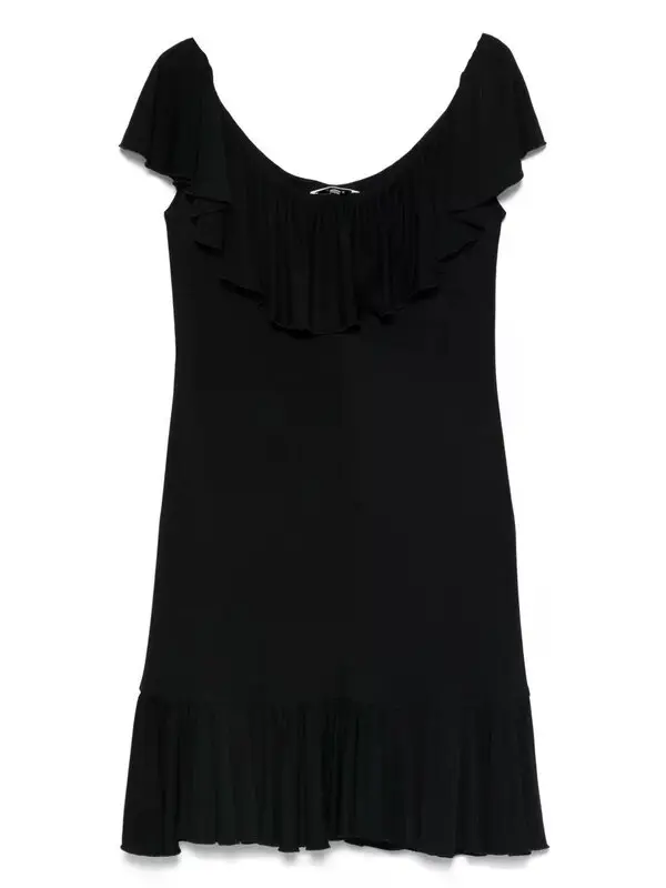 Celine 2000s Ruffled Dress - Black