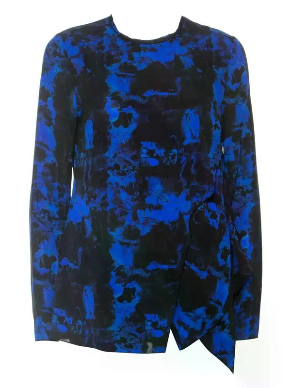 Proenza Schouler Abstract Print Long-sleeve Top - Blue