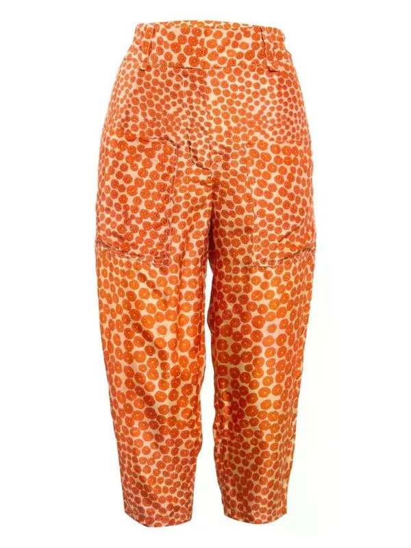 Stella McCartney Silk Floral Print Trousers