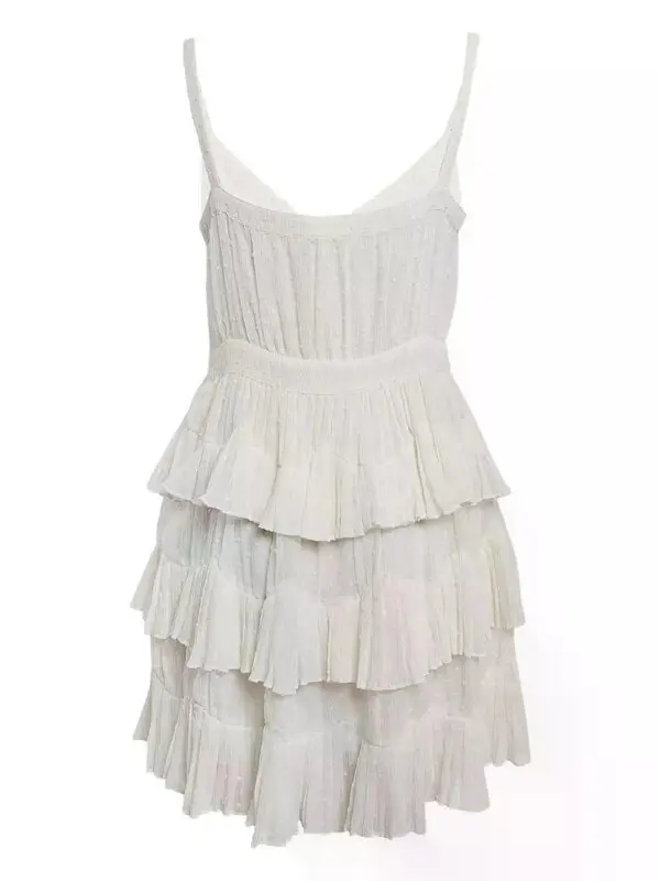 Maje Tiered Ruffle Detailing Button Placket Dress
