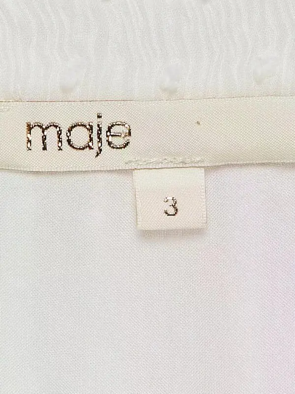 Maje Tiered Ruffle Detailing Button Placket Dress