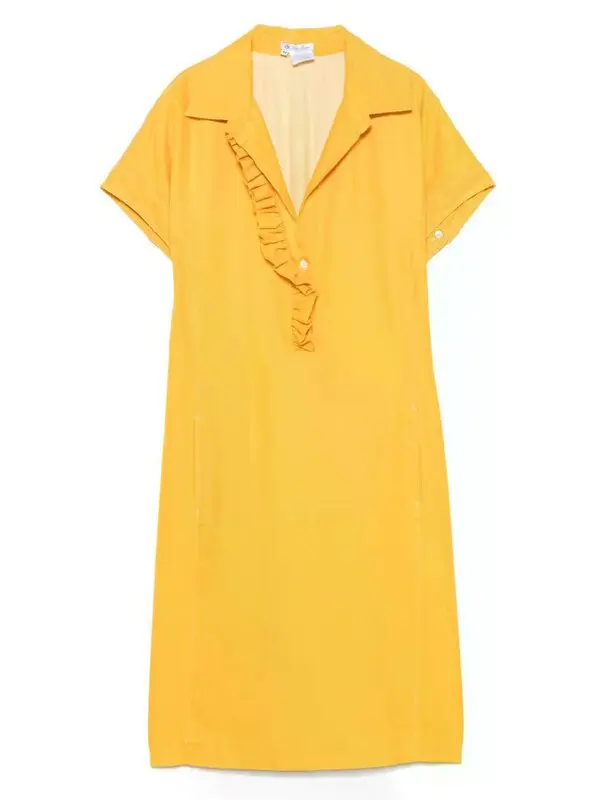 Loro Piana 2010s Cotton Midi Dress - Yellow