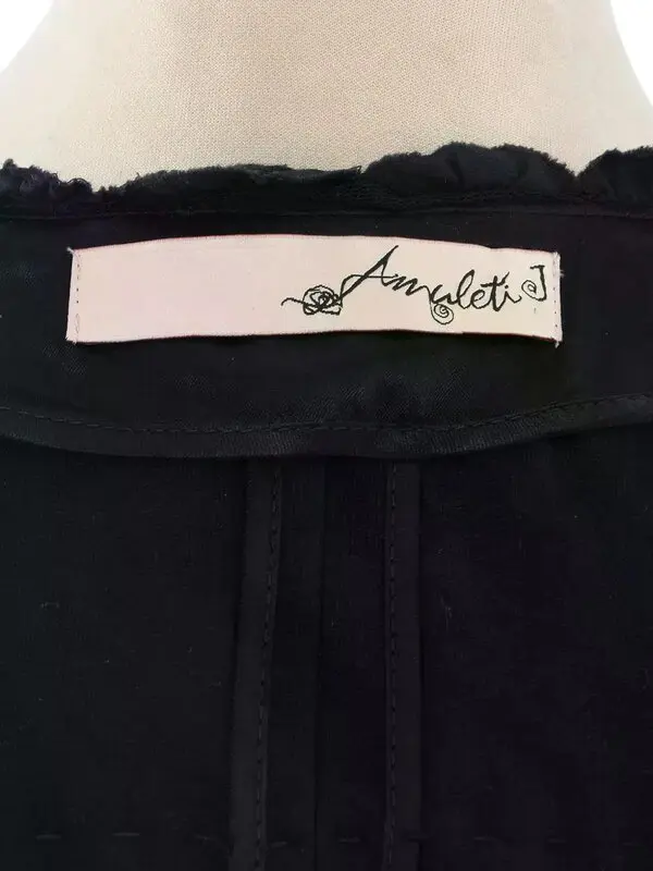 AMULETI Floral Appliqué Zip Jacket