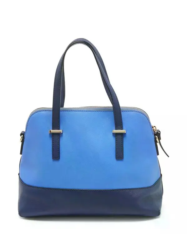 Kate Spade New York Leather Satchel Bag With Gold-tone Hardware - Blue