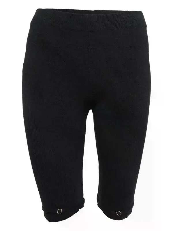 Jacquemus Ribbed Detail Shorts - Black