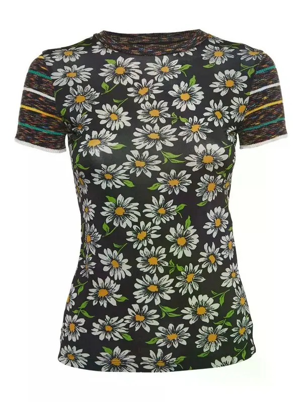 Missoni Daisy-print T-shirt - Black