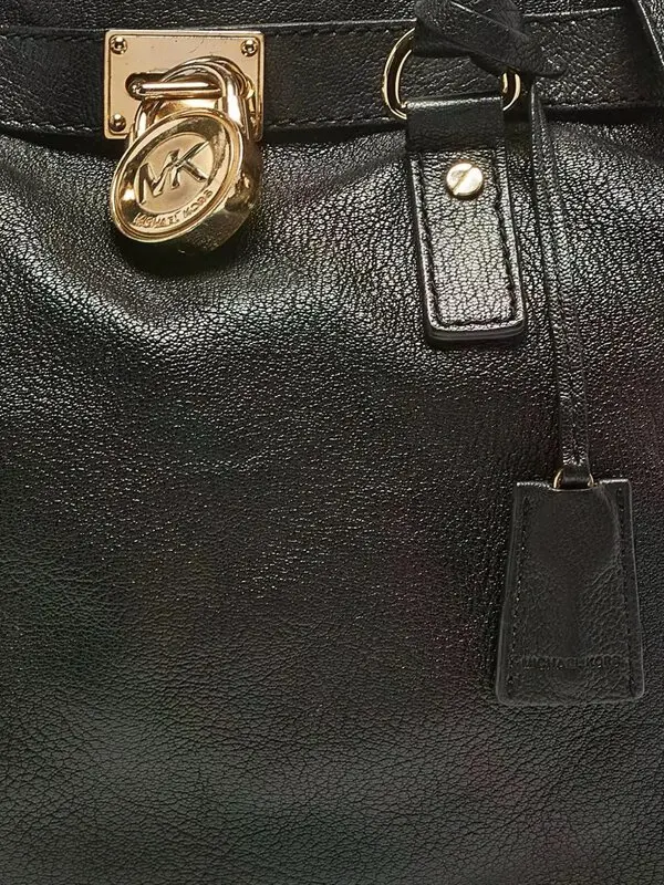 Michael Kors Hamilton Leather Shoulder Bag - Black