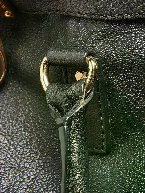 Michael Kors Hamilton Leather Shoulder Bag - Black