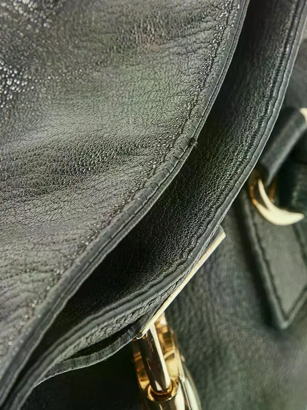 Michael Kors Hamilton Leather Shoulder Bag - Black