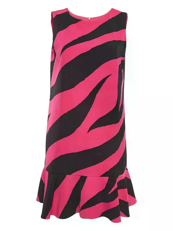 Moschino Zebra-print Mini Dress - Pink