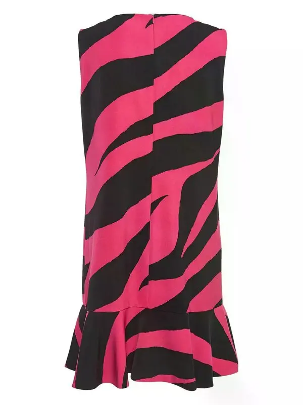 Moschino Zebra Print Sleeveless Mini Dress