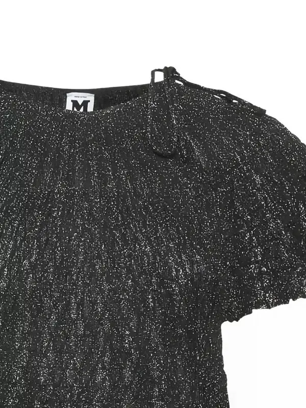 Missoni Metallic Knit Pleated Top - Black