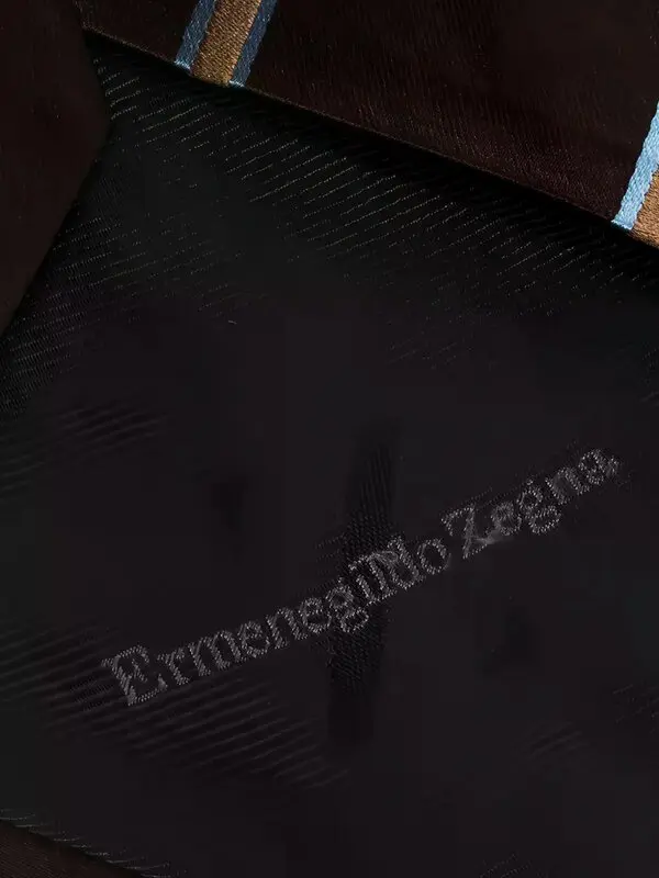 Ermenegildo Zegna Diagonal-striped Silk Tie - Brown