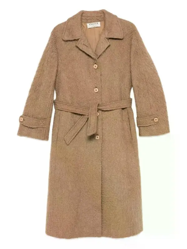 A.N.G.E.L.O. VINTAGE CULT 1970s Wool Single-breasted Belted Coat - Brown