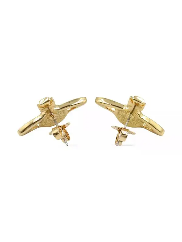 VIVIENNE WESTWOOD Tone Orb Shape Crystal Embellished Earrings