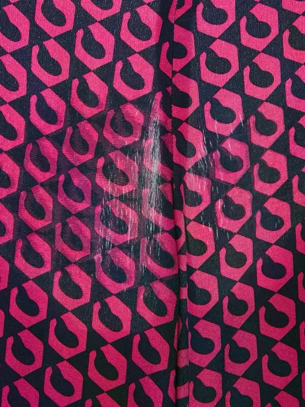 Diane Von Furstenberg Silk Geometric Print Trousers
