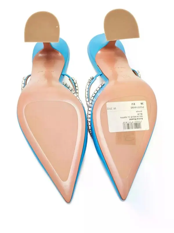 Amina Muaddi Embellished Pointed Mules