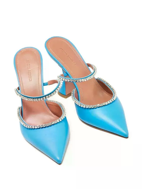 Amina Muaddi Embellished Pointed Mules