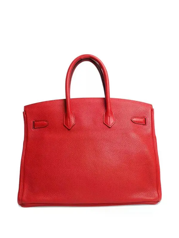 Hermès 2012 Birkin 35 Leather Tote Bag - Red