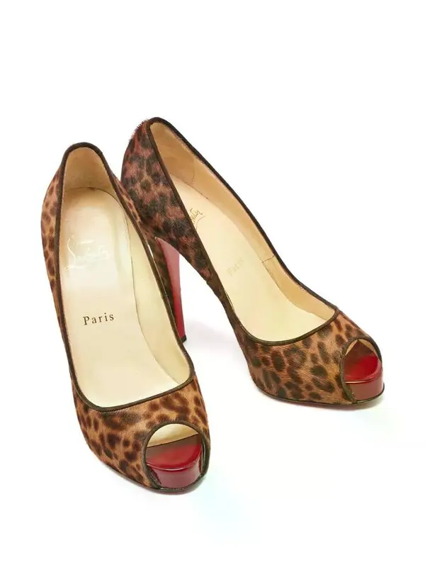 CHRISTIAN LOUBOUTIN 125mm Leopard Print Pumps - Brown