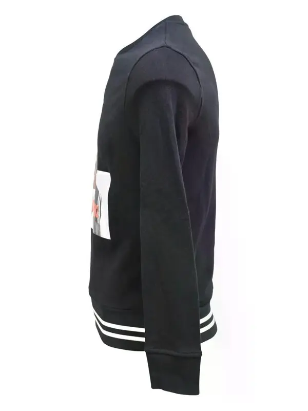 Neil Barrett Crew Neck Sweater With Graphic Print