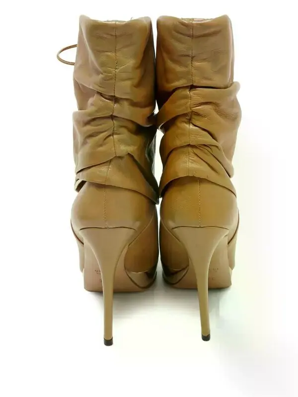 Gucci Leather Platform Ankle Boots