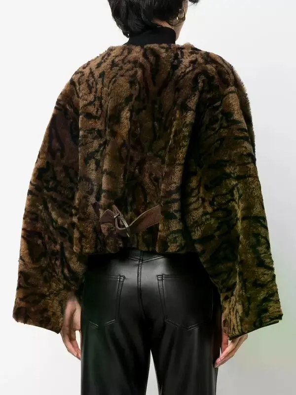 A.N.G.E.L.O. VINTAGE CULT 2000s Tiger Pattern Cropped Coat
