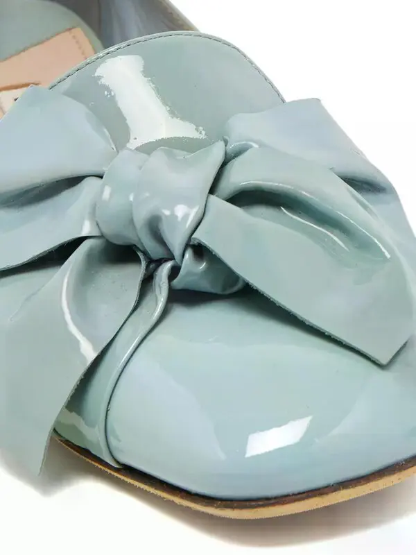 Miu Miu Patent Leather Embellished Bow Detail Pumps