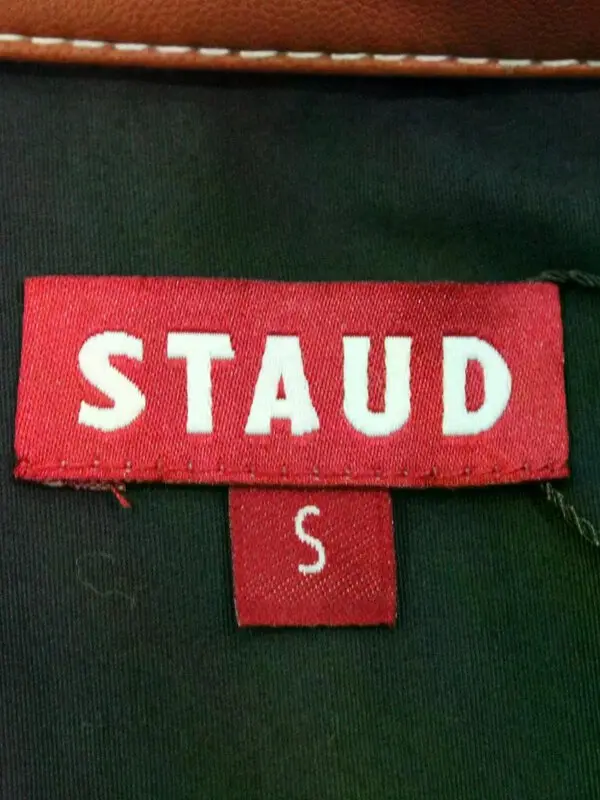 Staud Short Sleeve Button Up Dress With Contrast Trim