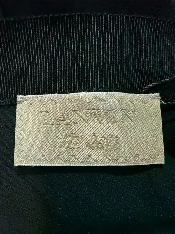 LANVIN Navy Blue Pencil Skirt With Side Zip